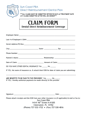 Pba Dental Plan - Fill Online, Printable, Fillable, Blank | pdfFiller