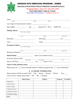 Fillable Online med und 2018 MED PREP APPLICATION Fax Email Print ...