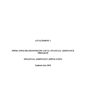 Fillable Online ATTACHMENT 1 MWRA INFILTRATION/INFLOW LOCAL Fax Email ...