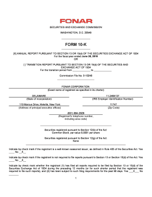 Fillable Online FORM 10-K - FONAR Corporation Fax Email Print - pdfFiller