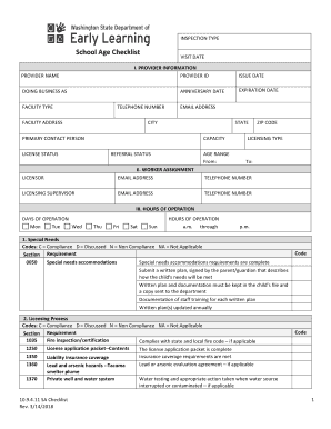 Fillable Online del wa School Age Checklist Fax Email Print - pdfFiller