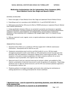 Fillable Online NAVAL MEDICAL CENTER SAN DIEGO IDC ... - Public.Navy ...