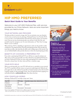 Fillable Online hip hmo preferred - EmblemHealth Fax Email Print ...