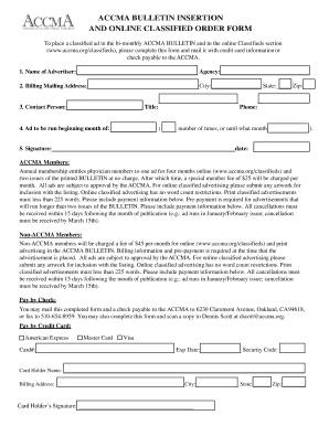 Fillable Online ACCMA.ORG News ACCMA Bulletin Fax Email Print - pdfFiller