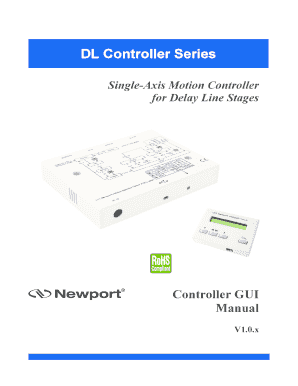 Fillable Online DL Controller GUI Manual. Newport User's Manual Fax ...