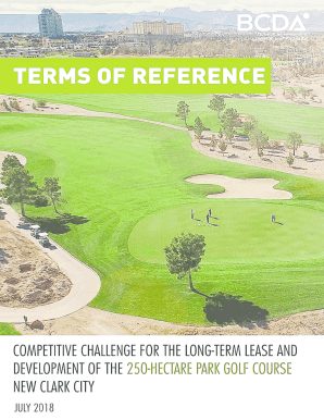 Fillable Online Terms of Reference NCC Park Golf Course Development Fax ...