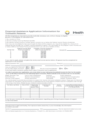 Trihealth Financial Assistance - Fill Online, Printable, Fillable ...