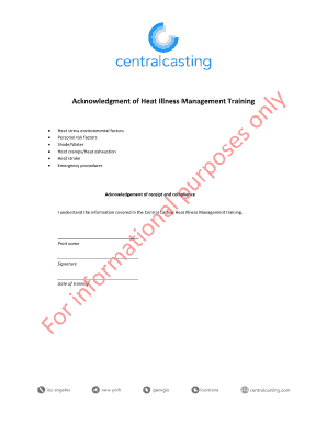 Fillable Online Heat Stress Training Acknowledgement - cloudfront.net ...