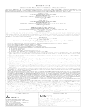 Fillable Online This letter of offer (Letter of Offer/LoF) is sent to ...