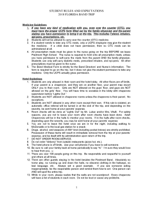 Fillable Online STUDENT RULES AND EXPECTATIONS Fax Email Print - pdfFiller