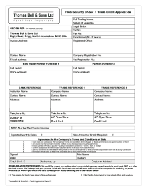 Fillable Online s547780683 initial-website co Trade Credit Application ...