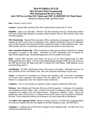 Fillable Online with CMP Service Pistol EIC Match and CMP Fax Email ...