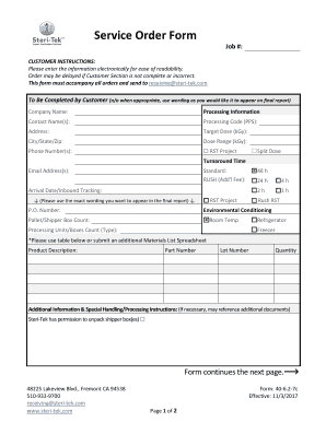Fillable Online CUSTOMER INSTRUCTIONS: Fax Email Print - pdfFiller