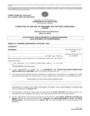 Fillable Online CBFSP FORM NO. 2019-01C - Comelec Fax Email Print ...