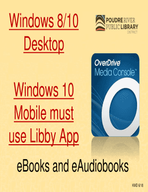 Fillable Online OverDrive Desktop App Windows - Poudre River Public ...