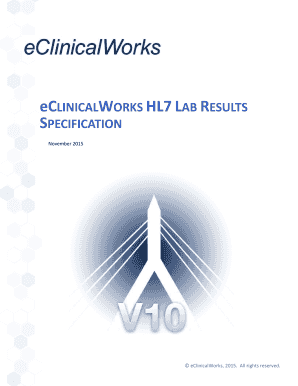 Fillable Online eCW HL7 Lab Results Specifications - eClinicalWorks Fax ...
