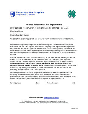 Fillable Online extension unh Horse Approval Form - UNH Extension ...
