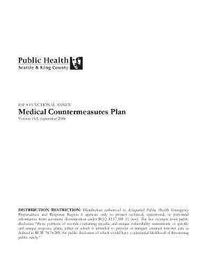 Fillable Online Medical Countermeasures Plan - King County Fax Email ...