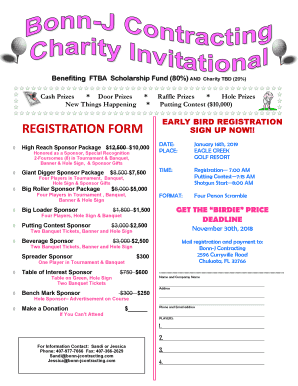 Fillable Online REGISTRATION FORM EARLY BIRD REGISTRATION SIGN UP Fax ...