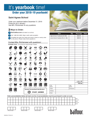 Fillable Online Yearbook-Order-Form-2019Upper and Lower school.pdf Fax ...