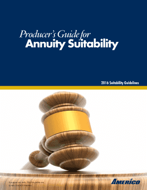 Fillable Online Producers Guide for Annuity Suitability - Constant ...