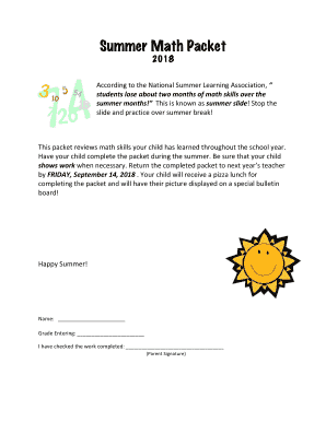 Fillable Online 6th grade math packet.docx Fax Email Print - pdfFiller