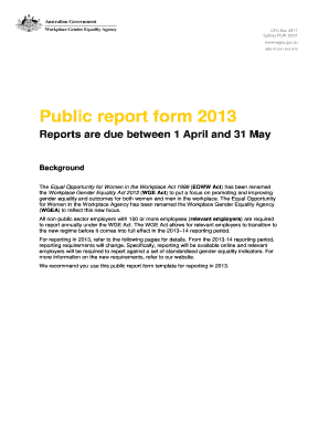 Fillable Online Public report form 2013 - cpsunsw.org.au Fax Email ...