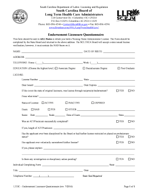 Fillable Online 4. License Application Endorsement Form Fax Email Print - pdfFiller