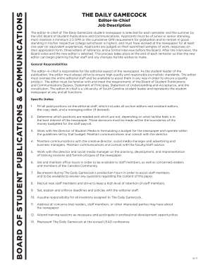 Fillable Online General Responsibilities Specific Duties Fax Email ...