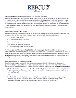 Fillable Online Beneficial Ownership Form - rbfcu.org Fax Email Print ...