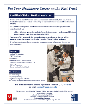 Fillable Online Put Your Healthcare Career on the Fast Track Fax Email ...