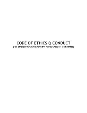 Fillable Online code of ethics - Etiqa Fax Email Print - pdfFiller