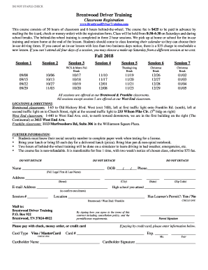 Fillable Online The behind-the-wheel training is completed in three 2 ...