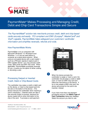 Fillable Online PaymentMate Makes Processing and Managing Credit, Debit ...