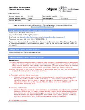 Fillable Online Switching Programme Change Request Form Fax Email Print ...