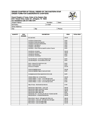 Grand Chapter Of Texas Oes Forms - Fill Online, Printable, Fillable ...