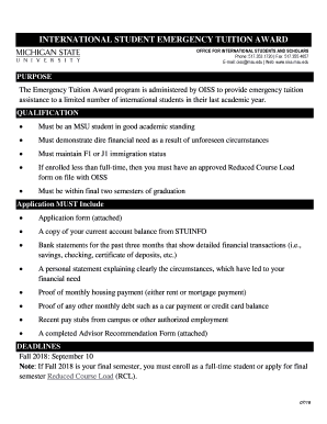 Oiss Msu - Fill Online, Printable, Fillable, Blank | pdfFiller
