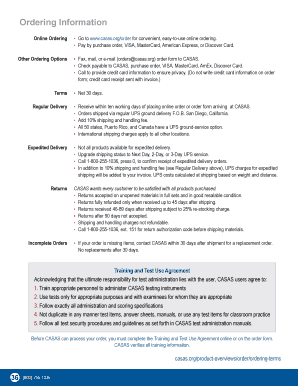 Fillable Online Order Form - casas Fax Email Print - pdfFiller