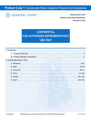 Federal Pump Catalog - Fill Online, Printable, Fillable, Blank | pdfFiller