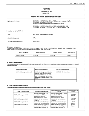 Fillable Online Form 603 - Centuria Fax Email Print - pdfFiller