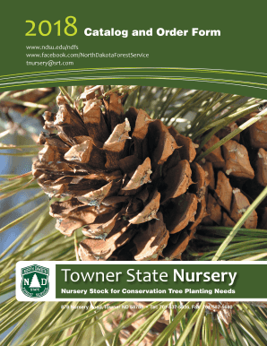 Fillable Online 2018 Towner State Nursery Catalog and Order Form ...