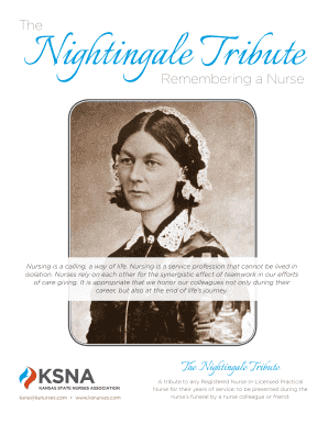 Fillable Online The Nightingale Tribute - Kansas State Nurses ...