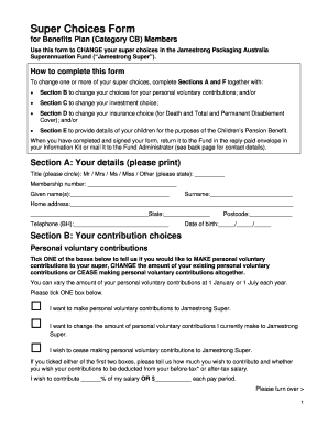 Fillable Online Super Choices Form - Willis Towers Watson Fax Email ...