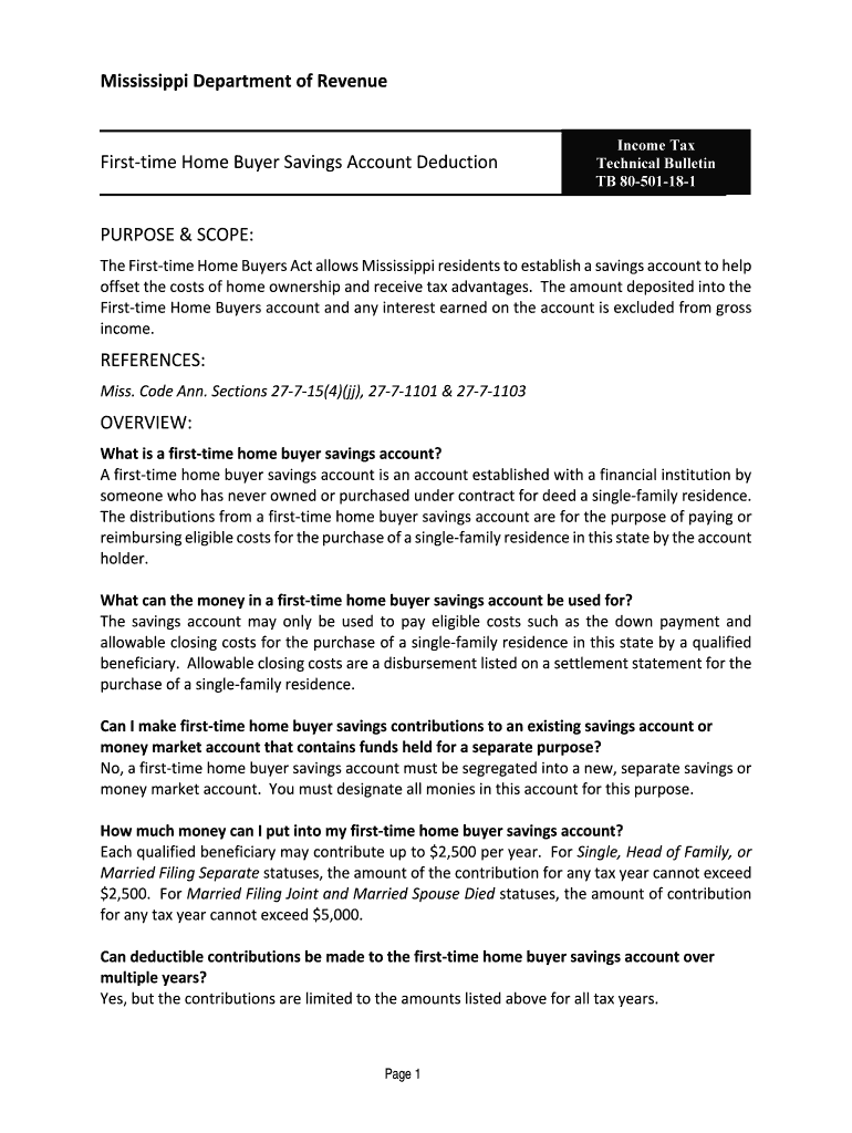 Fillable Online Notices and Technical Bulletins - Mississippi ...