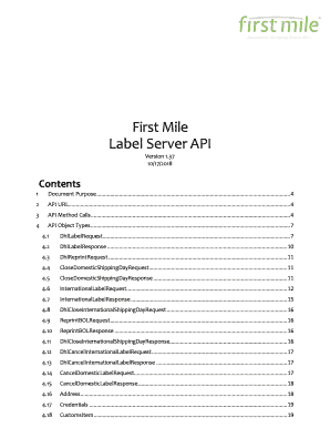 Fillable Online First Mile Label Server API - ifslabelservice.com Fax ...