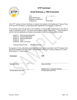 Fillable Online etp ca Small Business Contract Template Fax Email Print ...
