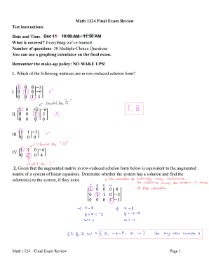 Fillable Online Math 1324 Final Exam Review Test instructions Fax Email ...