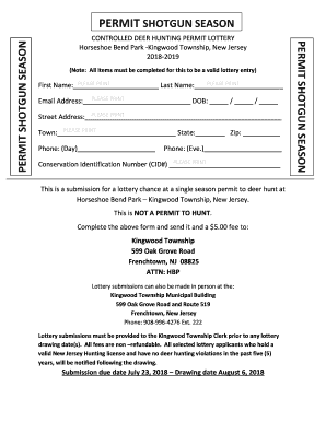 Fillable Online CONTROLLED DEER HUNTING PERMIT LOTTERY Fax Email Print ...