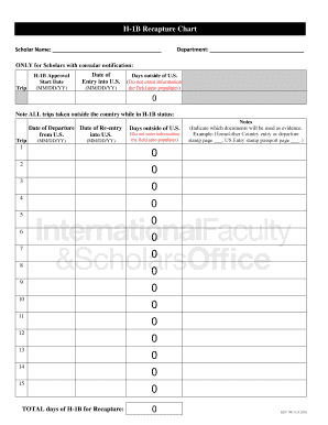 Fillable Online ifso ucsd H-1B Recapture Chart Fax Email Print - pdfFiller
