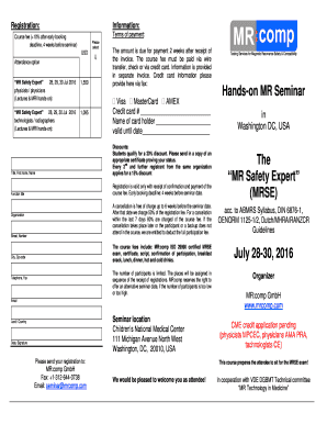 Fillable Online MR Safety Expert (MRSE) - ismrm Fax Email Print - pdfFiller